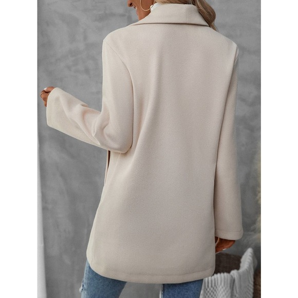 WILA | Jackets & Coats | Single Button Fold Over Shawl Collar Overcoat ...